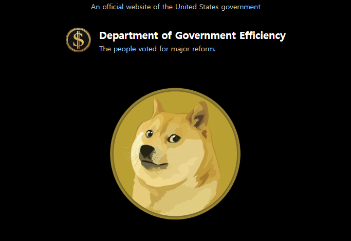 The U.S. Department of Government Efficiency website logo has changed ...